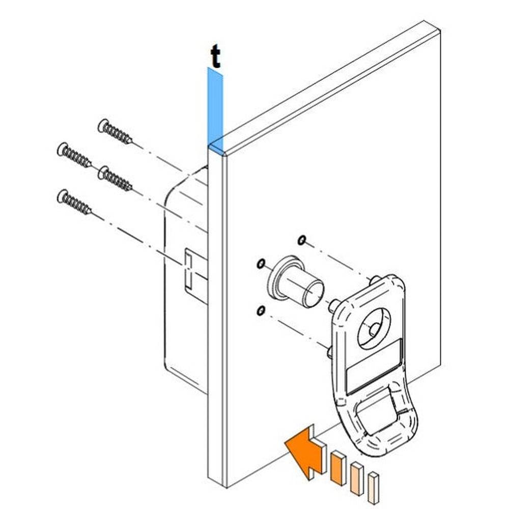 Salto XS4 ECO locker lock optional finger pull (wooden doors only) G-6 ...